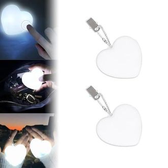 Generic Lot de 2 lampes LED pour sac &agrave; main avec capteur automatique en forme de coeur, cadeau de Saint-Valentin, lampe de poche pour sac &agrave; main