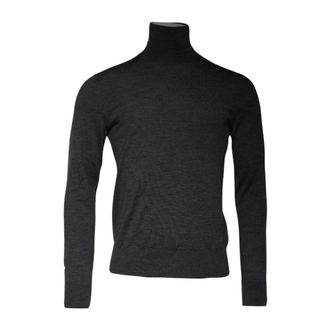 Dolce & Gabbana Klassischer Fit Rollkragenpullover - - Knitwear - Herren - Grau - XS
