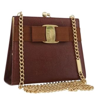 Ferragamo Sac bandouli&egrave;re mini doccasion - Femme - Pre-owned - Brun - Taille: ONE Size