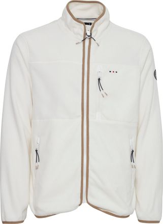 FQ1924 FQHarry Herren Fleecejacke Sweatjacke Jacke mit Reißverschlusstaschen Stehkragen Label-Details Regular fit, Größe:L, Farbe:Cloud Dancer (114201)