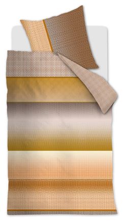 Beddinghouse Mako-Satin-Bettw&auml;sche-Garnitur Odette Farbe Gelb Gr&ouml;&szlig;e 155 x 220 cm + 1x 80 x 80 cm