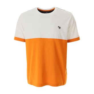 Paul Smith Zebra Two Tone T-shirt - - Tops - Herren - Orange - L