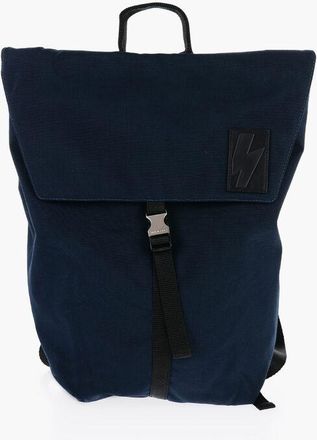 Neil Barrett Two-Tone Nylon CITY FLAP Backpack Gr&ouml;&szlig;e Unica