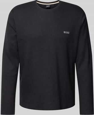 HUGO BOSS Longsleeve mit Label-Stitching