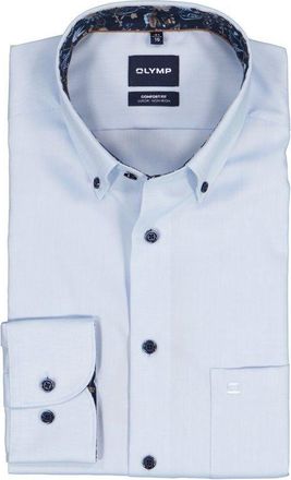 Olymp Herren Hemden blau Baumwolle
