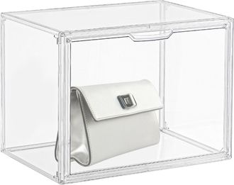Generic Transparente Brieftasche Aufbewahrungsbox, Handtasche Aufbewahrungsorganisator, Stapelbare Aufbewahrungsbox Vitrin mit Magnett&uuml;r f&uuml;r Brieftaschenkuppl