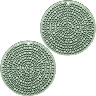 BESPORTBLE COLLBATH 2 ST&Uuml;CK Silikon hitzeschutzmatte rutschfeste Hitzebest&auml;ndige Topfuntersetzer und Tischunterlage Gr&uuml;n Hitzebest&auml;ndige Silikonmatte f&uuml;r K&uuml;che T