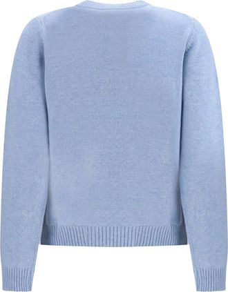 Ganni Graphic Logo Knit Sweater - Blue
