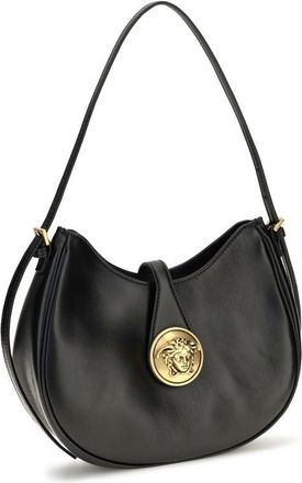 Versace Womens Black Calf Leather Bos Taurus Shoulder Bag