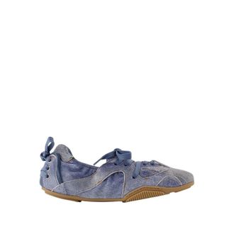 Acne Studios Femme, Chaussures, Bleu, Taille: 39 EU Baskets en Cuir Bleu - Lacets Hauts