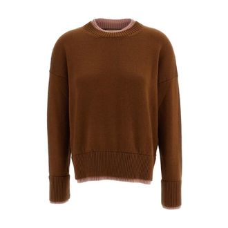 Plan C Plan C - Pull col rond - Femme - Pulls - Brun - Taille: 38 FR