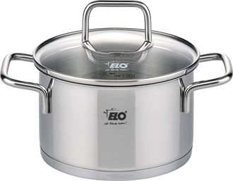 ELO Kochtopf 16 cm, Silber, 1.7 Liter, Edelstahl, Unbeschichtet, Spülmaschinenfest, inkl. Deckel