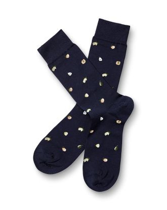 CHARLES TYRWHITT Socken mit Obst-Motiv - Marineblau