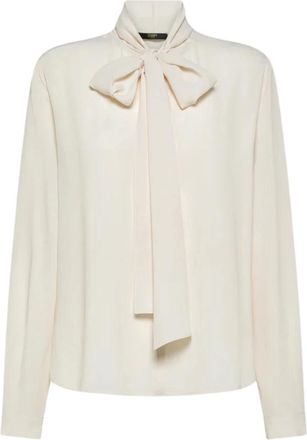 Seventy Femme, Blouses et Chemises, Blanc, Taille: 36 FR Chemisier &agrave; Lavalli&egrave;re