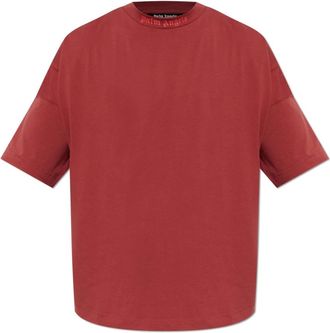 Palm Angels T-shirt &agrave; logo - Homme - Tops - Rouge - Taille: S
