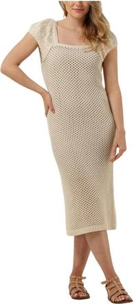 Object Midi Strickkleid Sandfarbe - - Dresses - Damen - Beige - XS