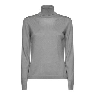 Blanca Vita Leichter Rollkragenpullover aus reiner Schurwolle - - Knitwear - Damen - Gr&uuml;n - S