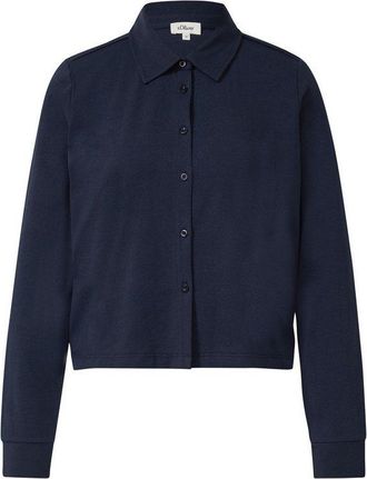 s.Oliver Langarmbluse T-Shirt Verk&uuml;rzte Jerseybluse mit Elastikbund hinten