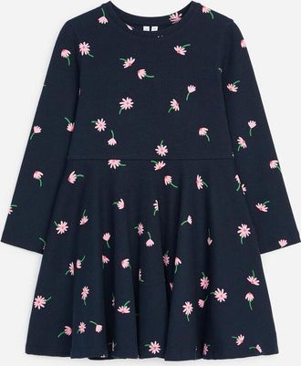 Arket Jerseykleid Mit Print -Blau