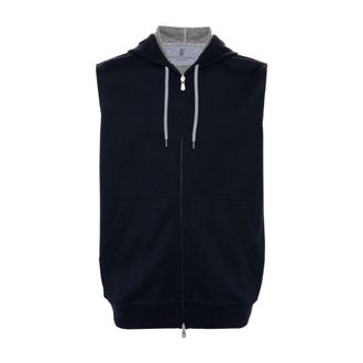 Brunello Cucinelli Herren, Sweatshirts & Hoodies, Blau, XLGr&ouml;&szlig;e
