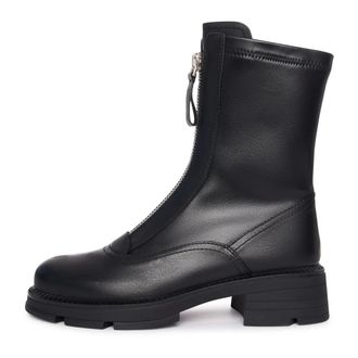 Cesare Gaspari Midnight Zip Combat Boot - Femme - Chaussures - Noir - Taille: 41 EU