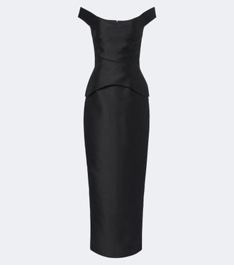 Solace London Robe longue Pieta en satin