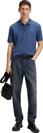 HUGO BOSS Hugo - Donos Poloshirt f&uuml;r Herren, Baumwolle (Mittelblau)