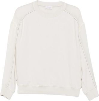 Brunello Cucinelli Sheer-panel Monili-chain Sweatshirt