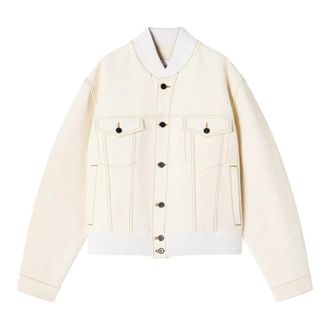 Lanvin Gerippte Jacke mit Brusttaschen - - Jackets - Herren - Wei&szlig; - M