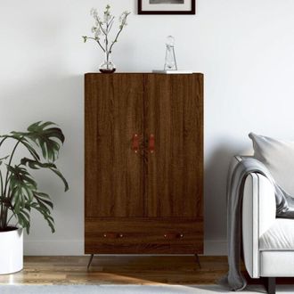 vidaXL Buffet haut ch&ecirc;ne marron 69,5x31x115 cm bois ding&eacute;nierie - Vidaxl