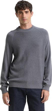 Tom Tailor Herren 1048779 Strickpullover mit Wollanteil, 38679-Classic Dark Grey Melange, L