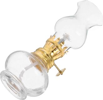 Luxshiny Petroleumlampe Aus Aluminiumlegierung Und Glas Windfester Öllampenbrenner Mit Docht Kleine Dekorative Tischleuchte Für Wohnzimmer Und Party