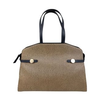 Borbonese Femme, Sacs, Brun, Taille: ONE Size Gemini Borsa Shopping L