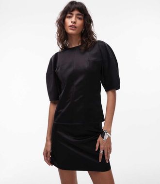 & Other Stories Bluse in Schwarz mit Puff&auml;rmeln, Kombiteil