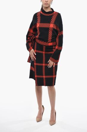 Stella McCartney Two-Tone Knit Dress With Long Sleeves And Integrated Belt Stella McCartney