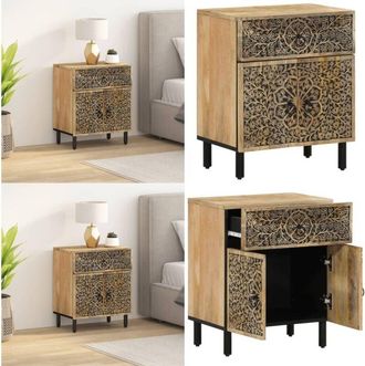 vidaXL Nachttisch 50x33x60 cm Massivholz Mango - Nachtisch - Nachttisch - Wohnzimmer - Esszimmer - Schlafzimmereinrichtung - Home & Living