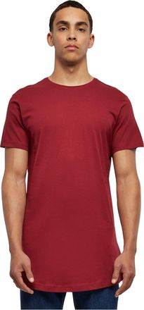 Urban Classics Herren Shaped Long Tee T-Shirt, Rot (burgundy), XS