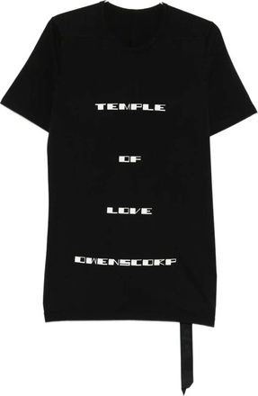 Rick Owens Homme, Tops, Noir, Taille: XL T-shirt &agrave; col rond
