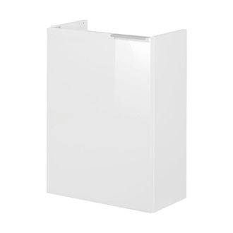 Fackelmann Kara Waschbeckenunterschrank schmal - Unterschrank für Waschtisch im Gäste-WC (44 cm x 60 cm x 24,3 cm) - Türanschlag Links - SBC Badezimmerschrank hä