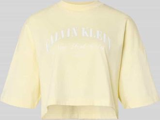 Calvin Klein Jeans Cropped T-Shirt mit Logo-Print
