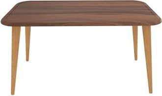 Decorotika Bohemia Table Basse 90 cm Pieds en Bois 46,5 cm Hauteur (Noyer)