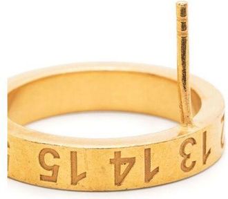 Maison Margiela Engraved Gold-Plated Earrings - Gold