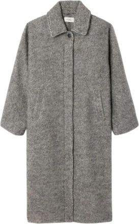 American Vintage Femme, Manteaux, Gris, Taille: 38 FR Lulow Long Coat