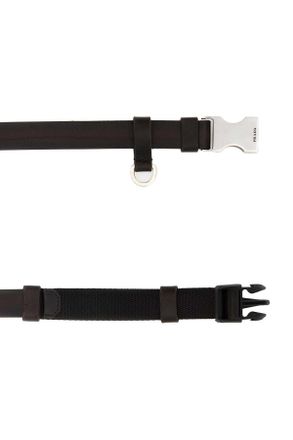 Prada Mens Dark Brown Leather Belt Caffe Cinture Caffe