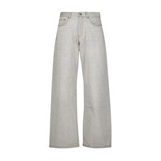 Palm Angels Loose Fit Jeans mit geschwungenem Logo - - Jeans - Herren - Grau - W34