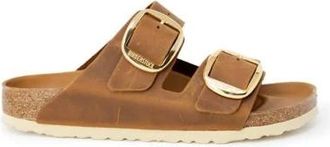 Birkenstock Femme, Chaussures, Brun, Taille: 38 EU Arizona Big Buckle Leather Sandales