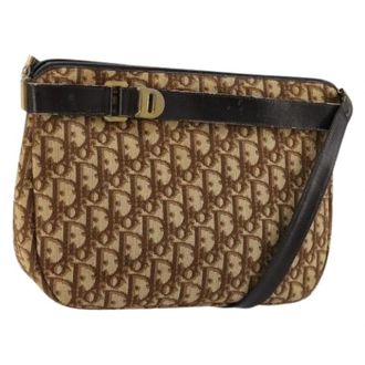 Dior Pre-owned Vintage Trotter Canvas Shoulder Bag - - Pre-owned - Damen - Braun - ONE SIZE