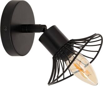 Atmosphera Atmosphera - Applique murale/plafonnier adelia noir 10x10cm