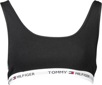 Tommy Hilfiger Femme, Sport, Noir, Taille: 36 FR Cotton Bralette Col Rond Sans Manches