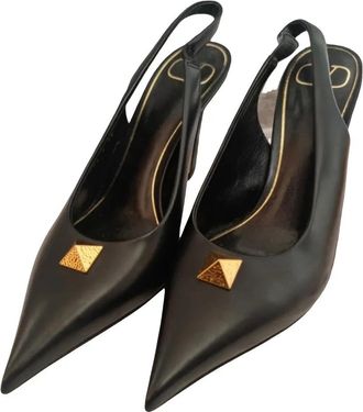 Valentino Garavani Valentino Black Slingback Heeled Sandals Size 38